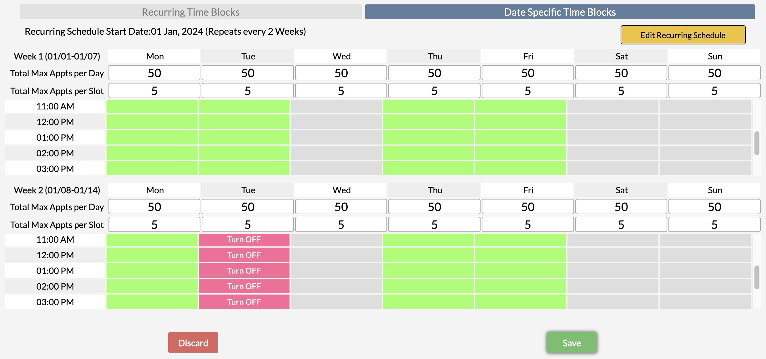 Setting Up Recurring or Weekly Repeating Schedules, and Configuring Dealership & Advisor ...