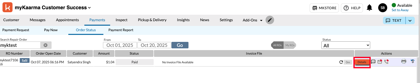 How do I view failed transaction attempts? – myKaarma Support